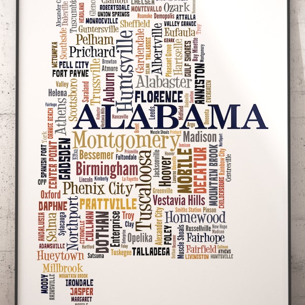 Alabama Poster - Etsy
