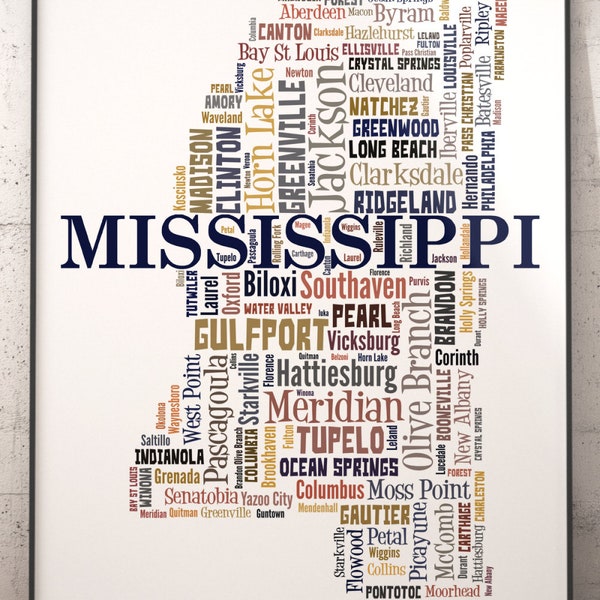 Mississippi Word Art - Etsy