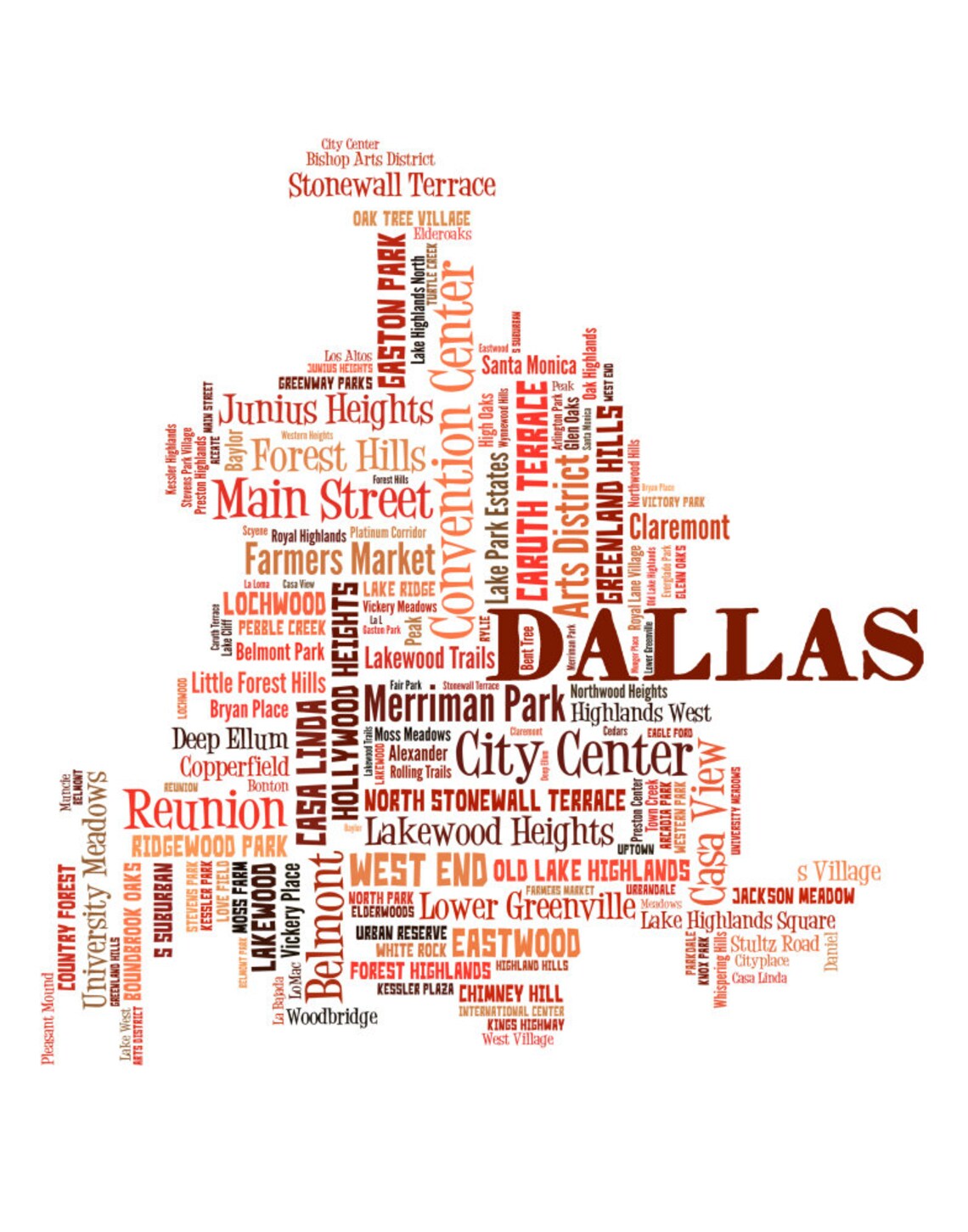 Dallas Map Art Dallas Art Print Dallas Neighborhood Art - Etsy Dallas Map Art Dallas Art Print Dallas Neighborhood Art - Etsy