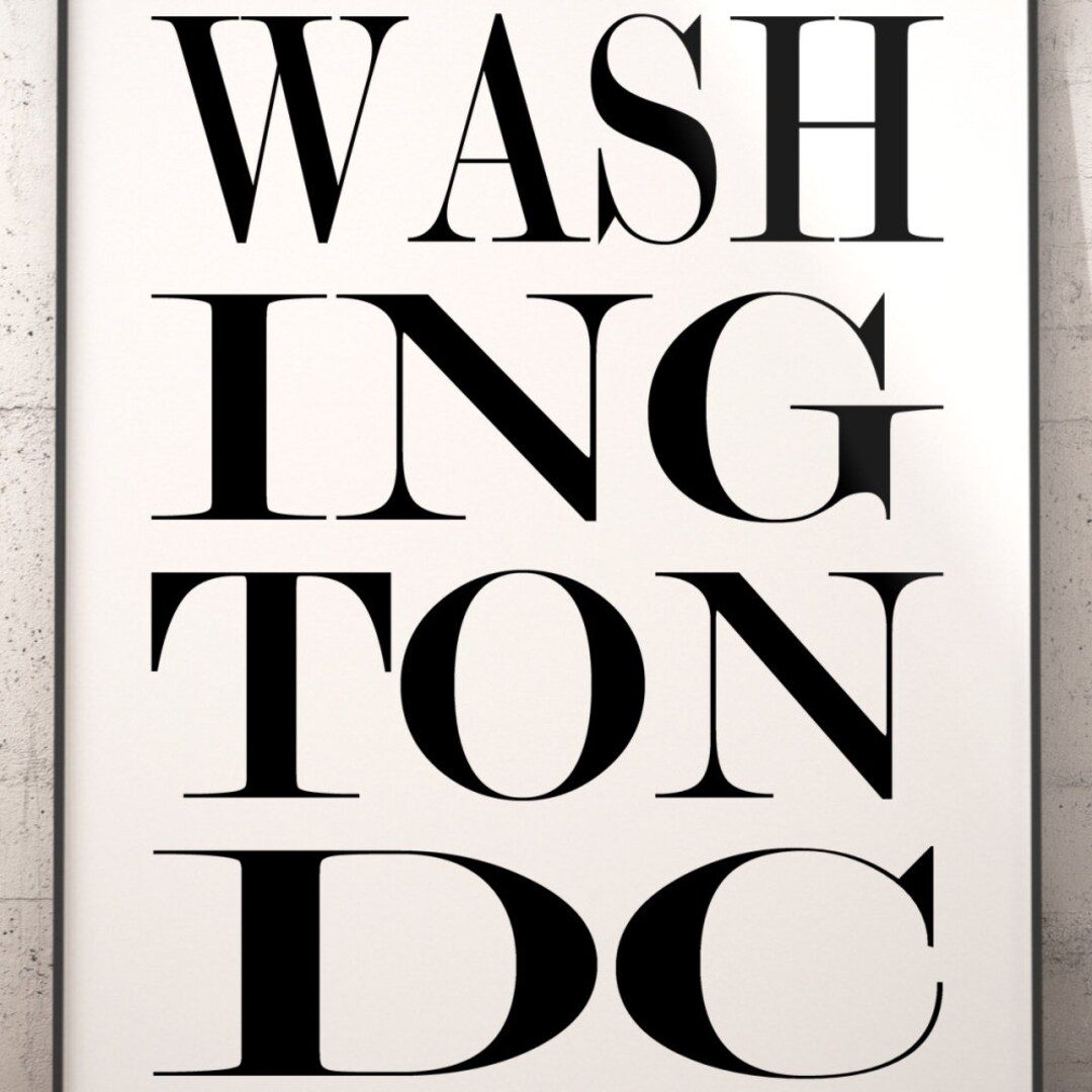 Washington DC Subway Style Print, Washington DC Typography Art Print ...