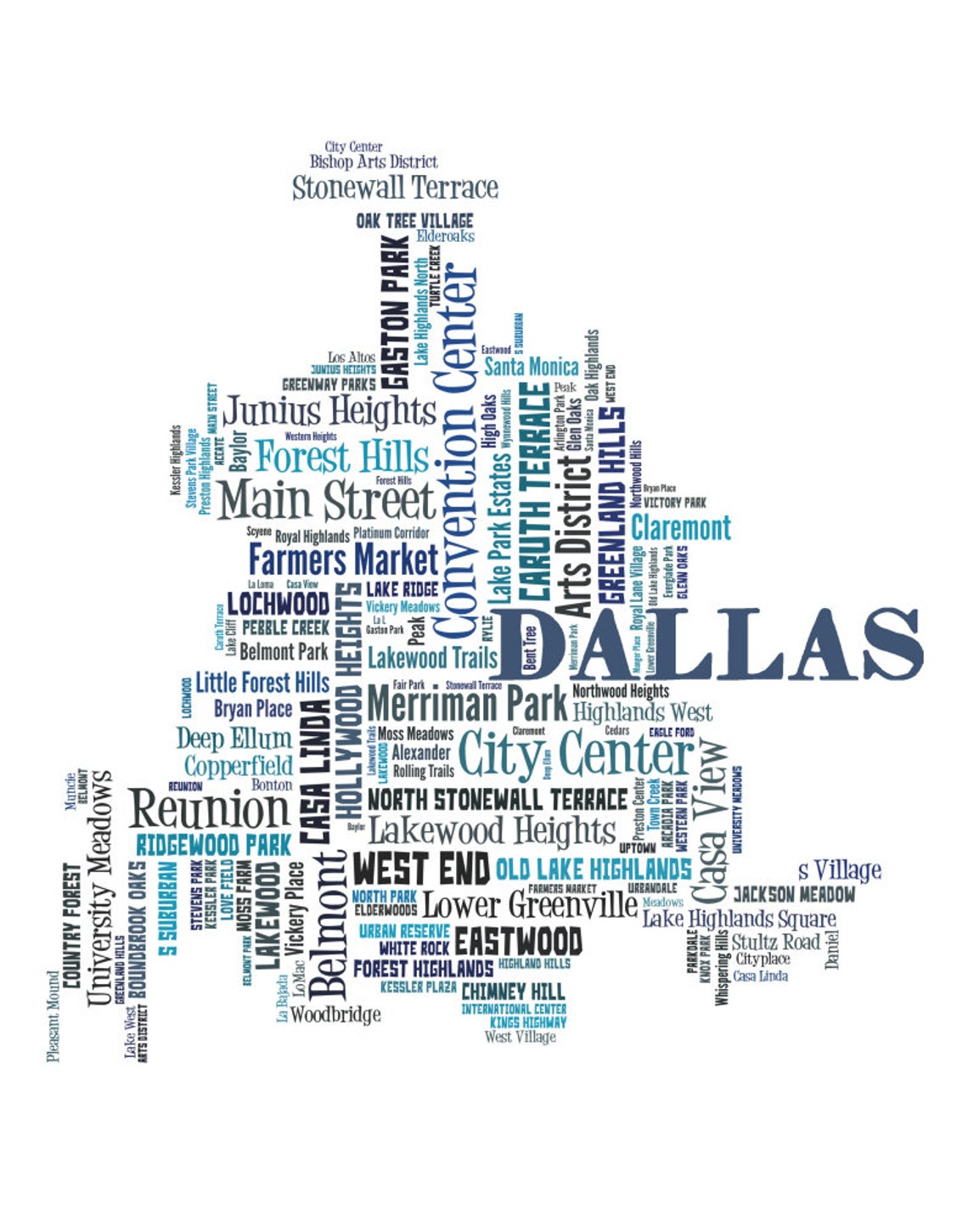 Dallas Map Art Dallas Art Print Dallas Neighborhood Map - Etsy Dallas Map Art Dallas Art Print Dallas Neighborhood Map - Etsy