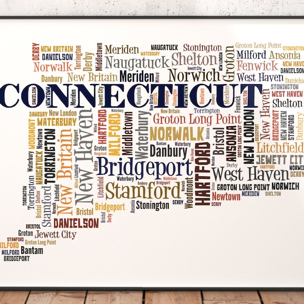 Connecticut Poster - Etsy