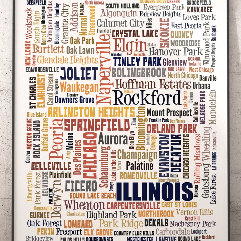 Illinois Poster - Etsy