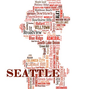 Seattle Art, Seattle Art Print, Seattle Neighborhood Art Print, Seattle ...