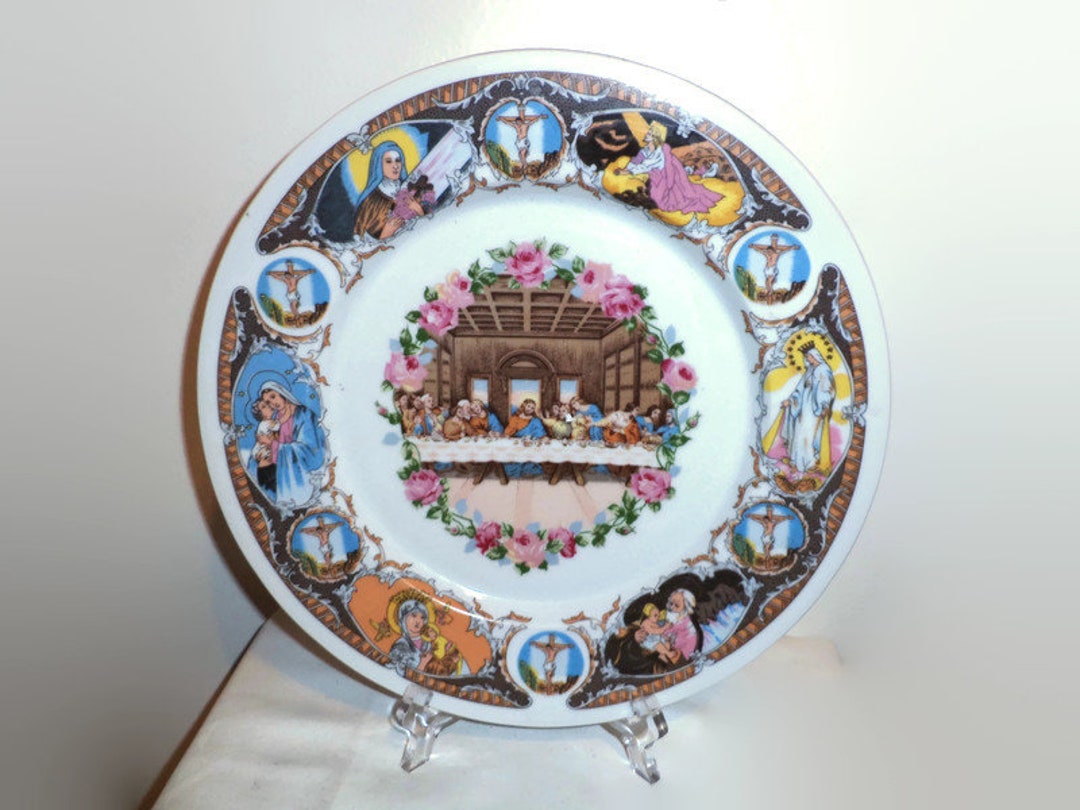 Vintage Large Religious Last Supper Plate - Etsy