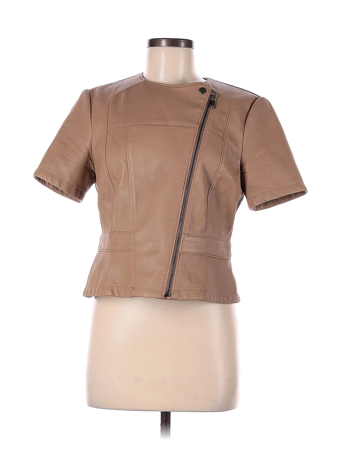 Vintage BCBG Max Azria Faux Leather Short Sleeve Top/jacket, Sz.m - Etsy
