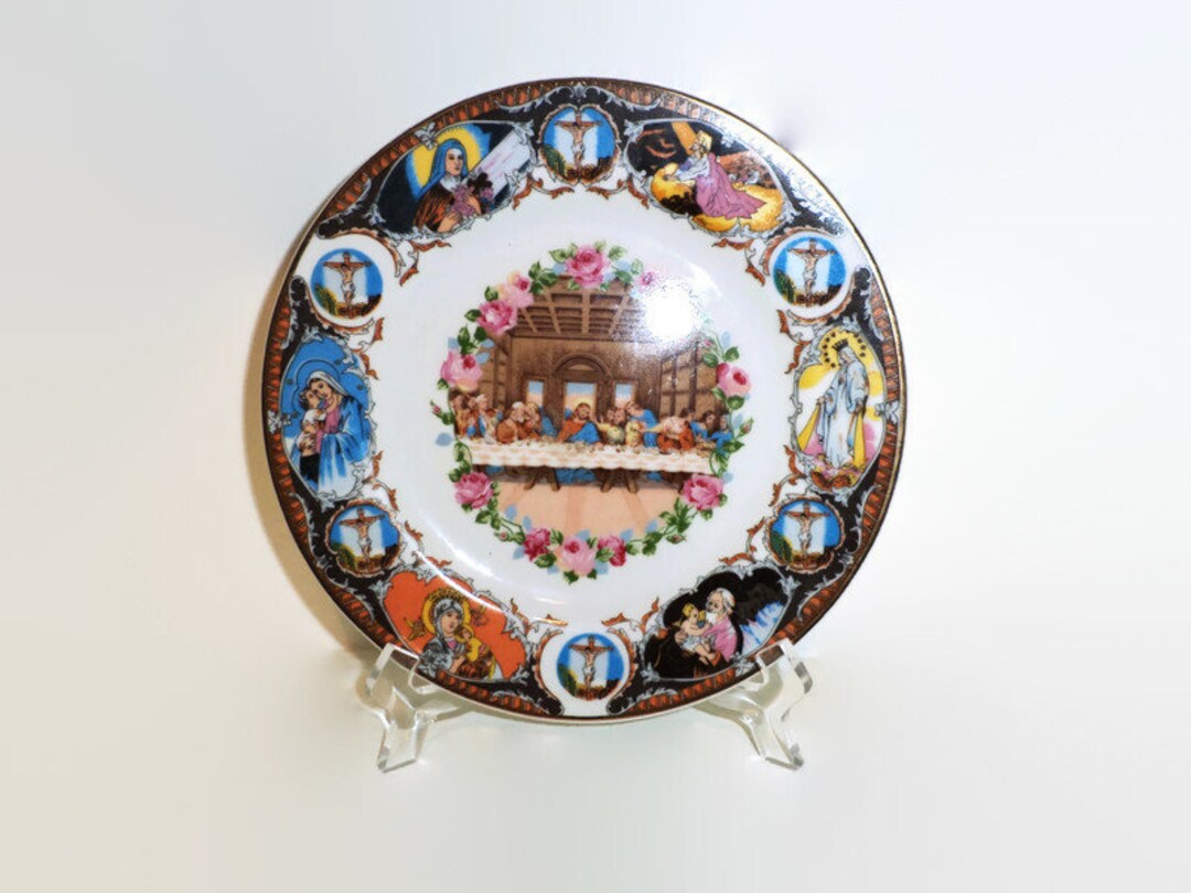 Vintage Religious Last Supper Porcelain Plate/wall Hanging Plate ...