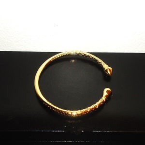 West Indian 18K CLASSIC YELLOW Gold Gilded Filled Bangle Bracelet ...
