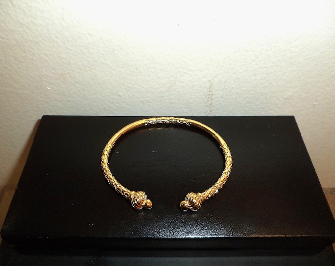 Gold Bangle 18K Gold Gilded Yellow/west Indian Bangle Bracelet Fits 8 ...
