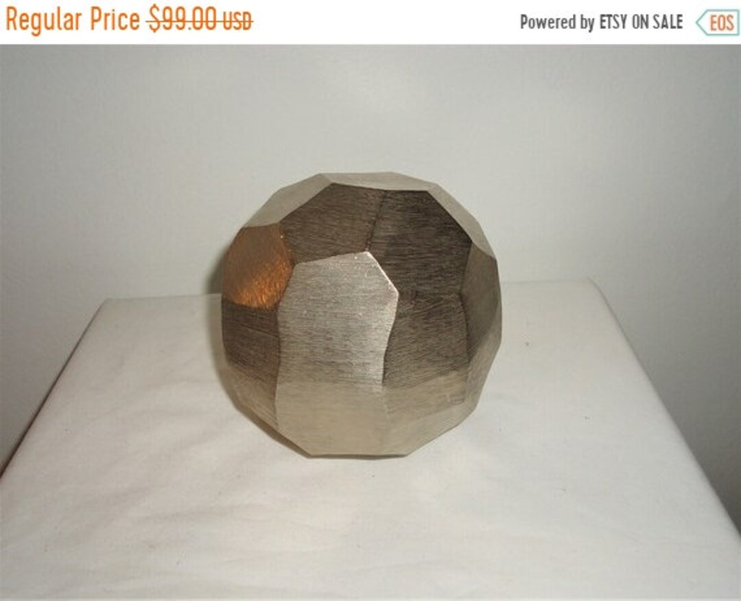 Vintage Silver Metal Decorative Sculptured Sphere - Etsy