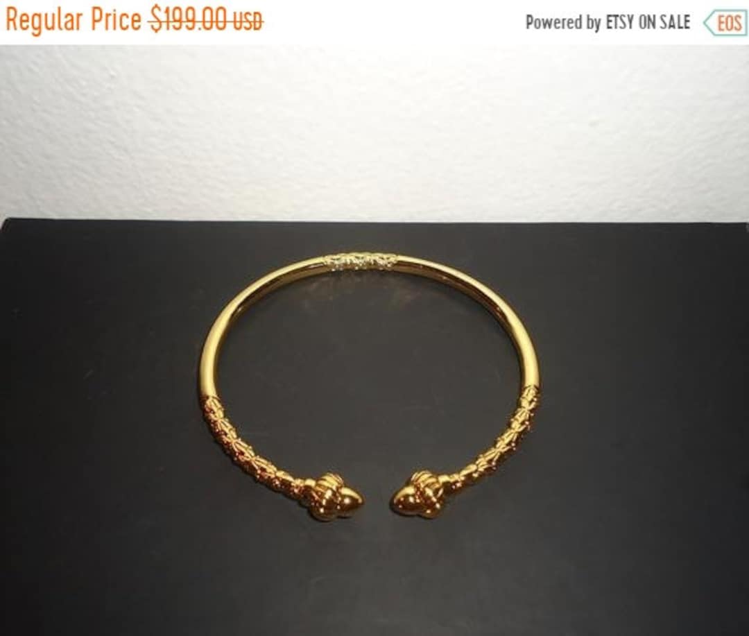 Gold Bangle 18K Gold Gilded Yellow Gold Bangles West Indian Bangle ...