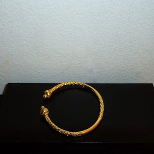 Gold Bangle 18K Yellow Gold Gilded West Indian Bangle Bracelet ...