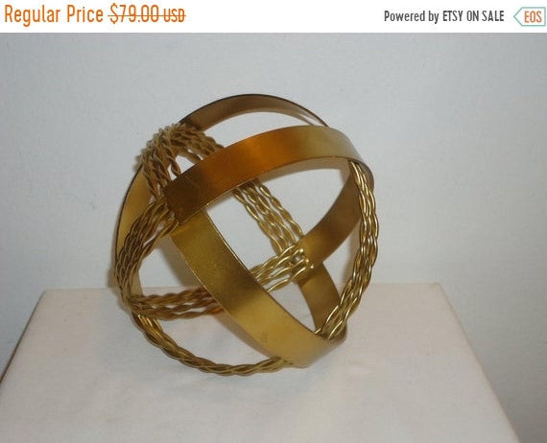 Vintage Gold Metal Sphere/orb - Must See Really Nice - Etsy