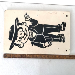 Vintage Cartoon Zoot Suit Man Wood Sign //LNJH - Etsy