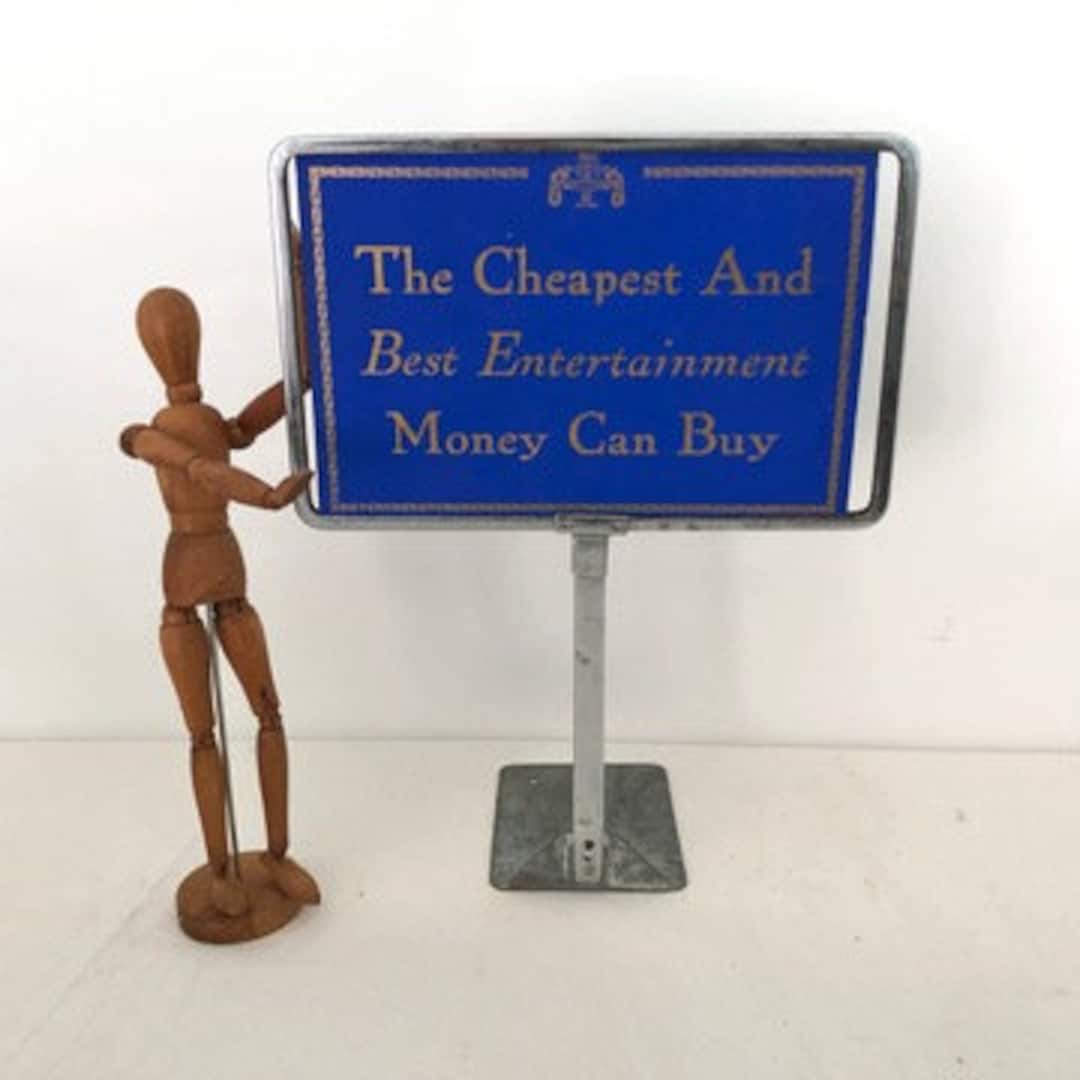 Vintage Metal Store Sign Holder Table Top Display Sign Holder //lnb - Etsy