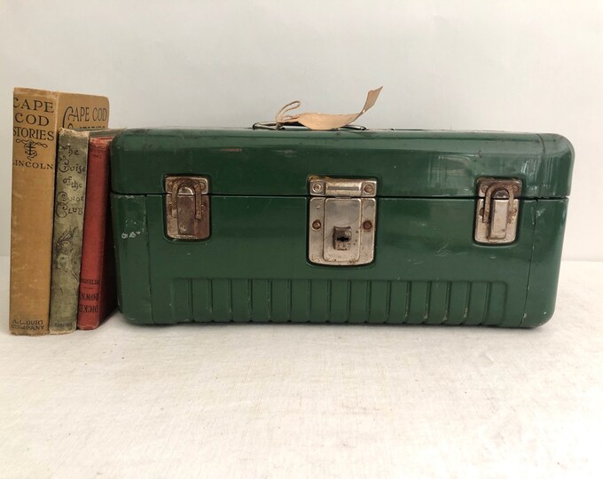 Tool Box - Vintage Master Steel Box Brand Green Metal Tool Box - Tackle ...