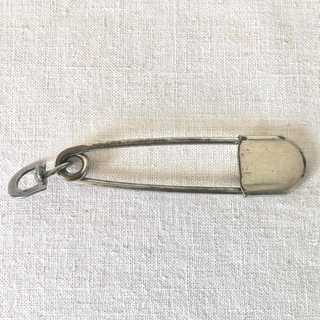 Vintage Oversized Safety Pin Laundry Pin Large Metal Pin Repurpose Pin ...