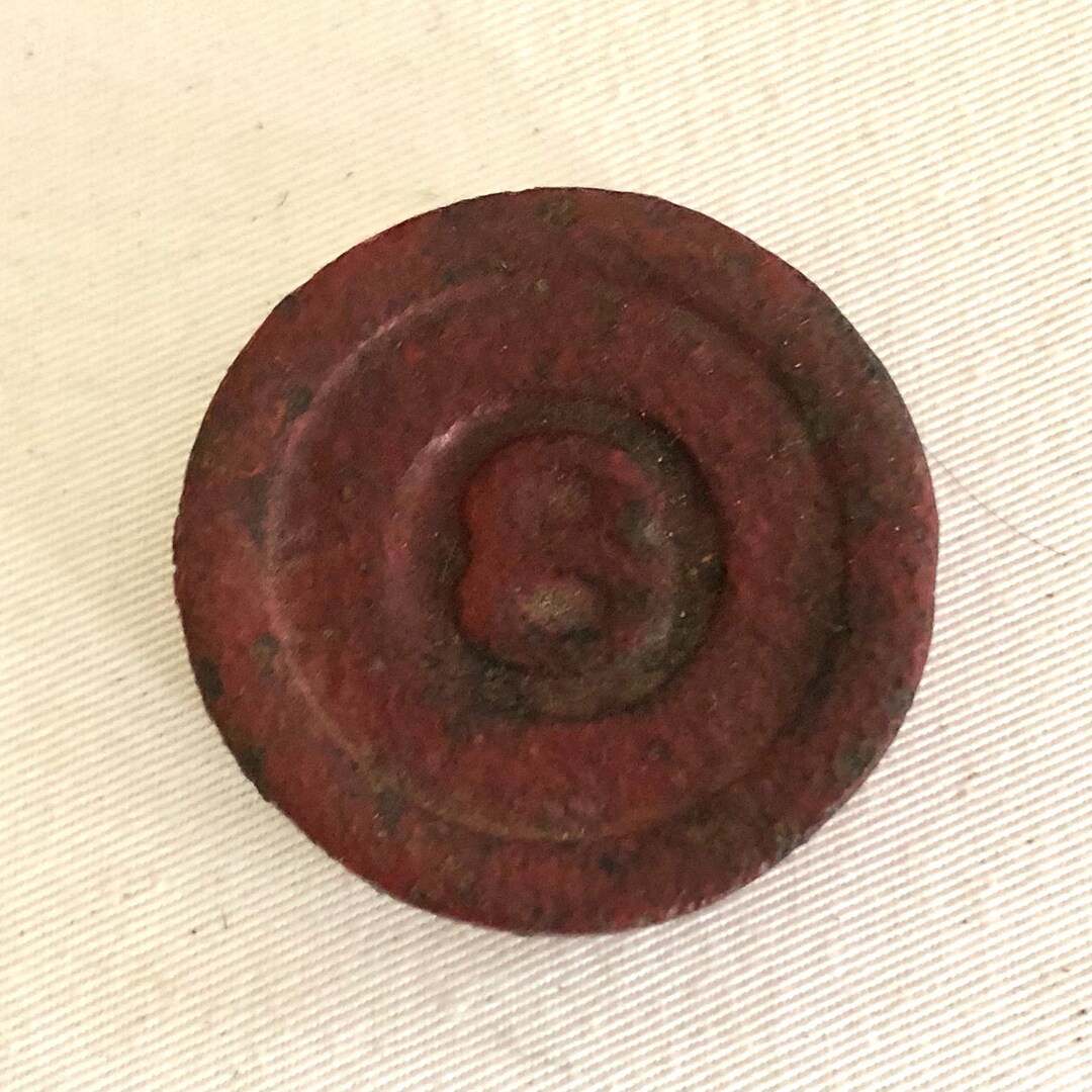 Antique 8 Ounce Red Cast Iron Round Scale Weight Repurpose Weight ...