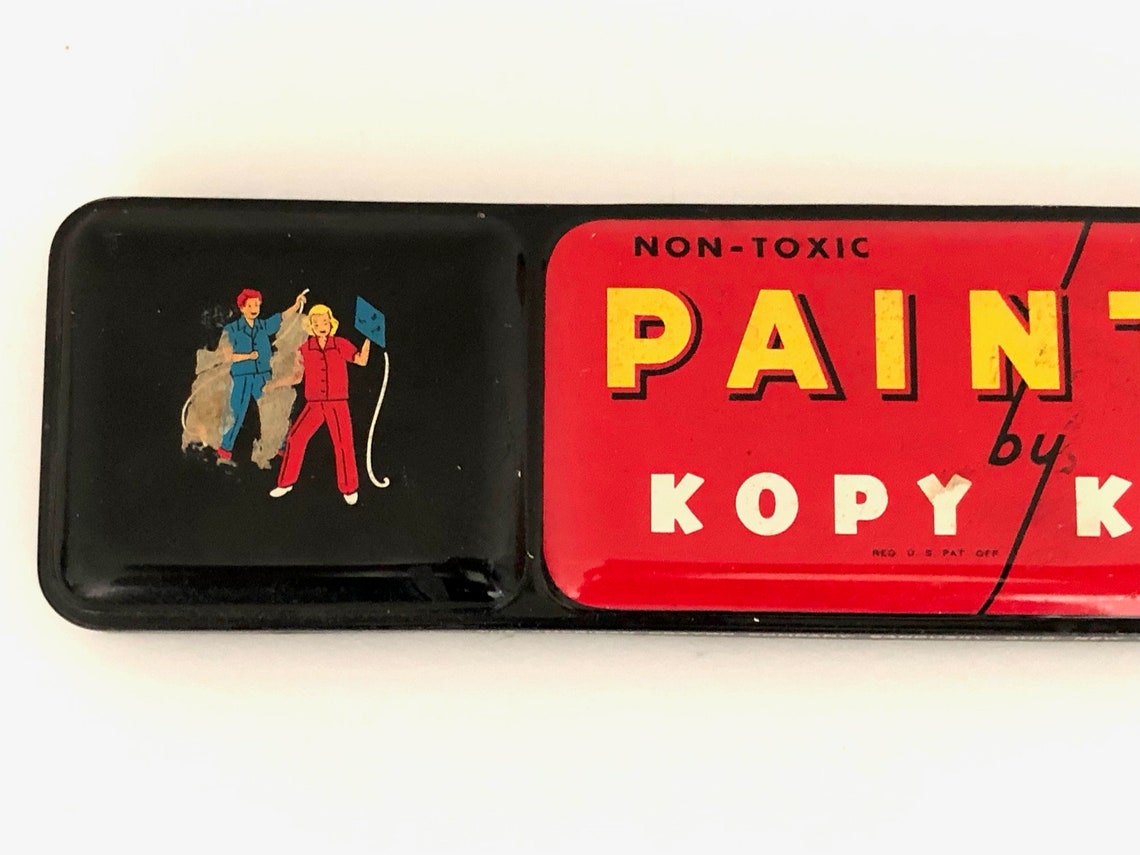 Paint Tin Vintage Kopy Kat Paints Tin The American Crayon | Etsy