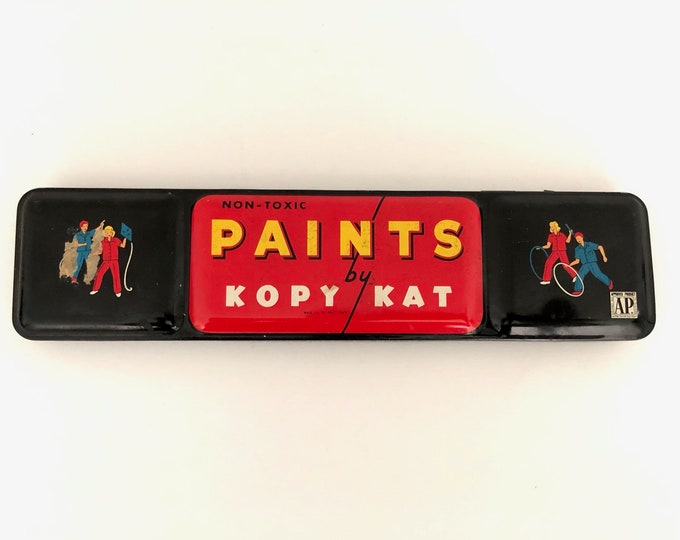 Paint Tin Vintage Kopy Kat Paints Tin the American Crayon Company ...