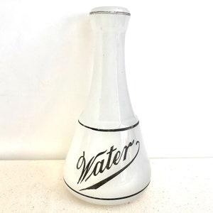 Antique Victorian White Milk Glass Water Barber Bottle Vintage ...
