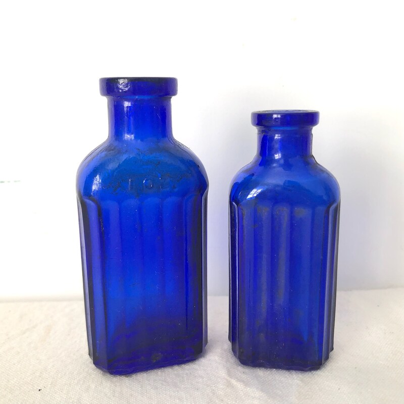 Cobalt Blue Bottle - Etsy