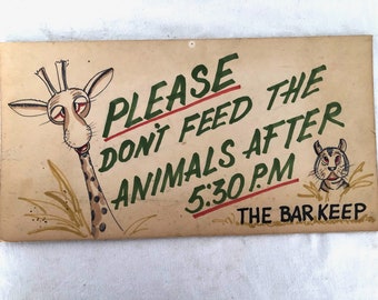 Please Feed the Animals Sign - Etsy