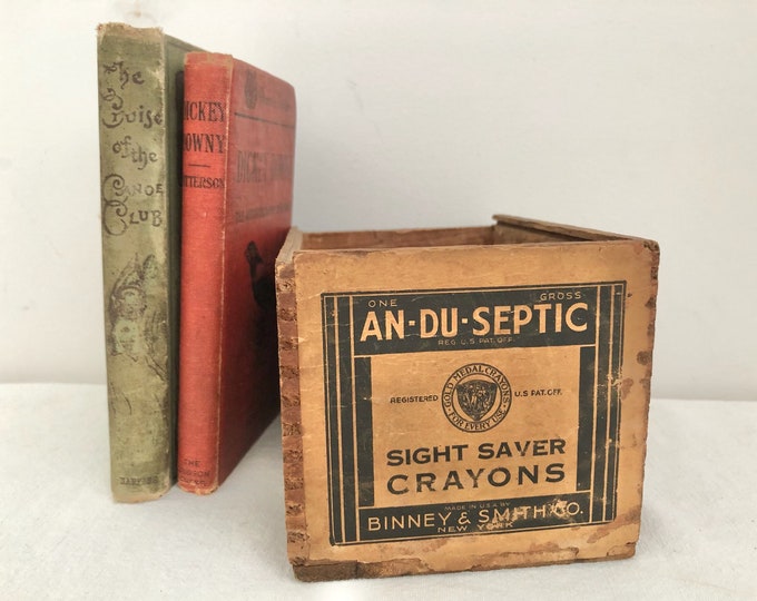 Crayon Wood Box Vintage An-du-septic Sight Saver Crayons Binney & Smith ...