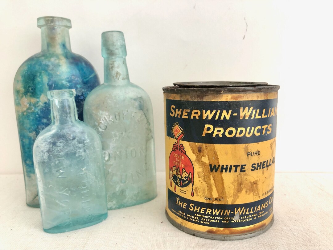 Vintage Sherwin Williams Shellac Can Paper Label Can Prop - Etsy