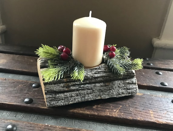 Wood Yule Log