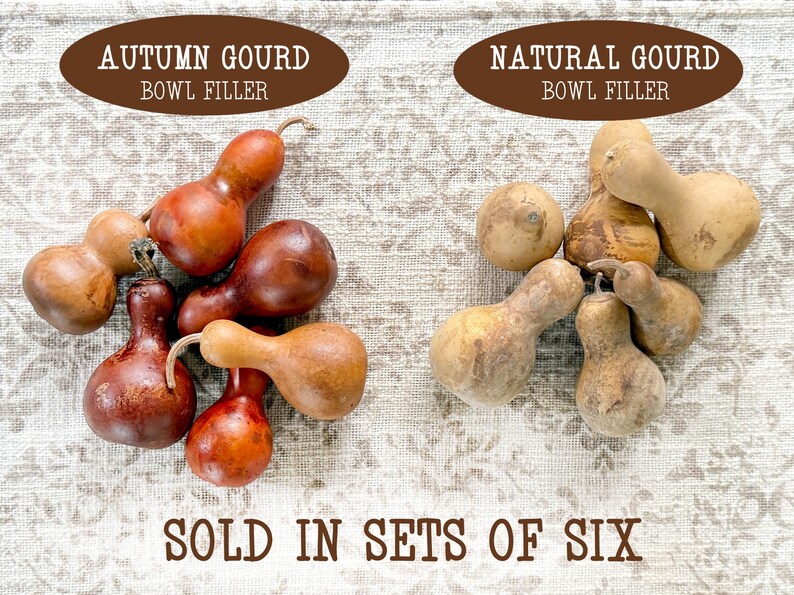 Real Dried Gourds, Fall Table Decor, Natural Wooden Dough Bowl Filler ...