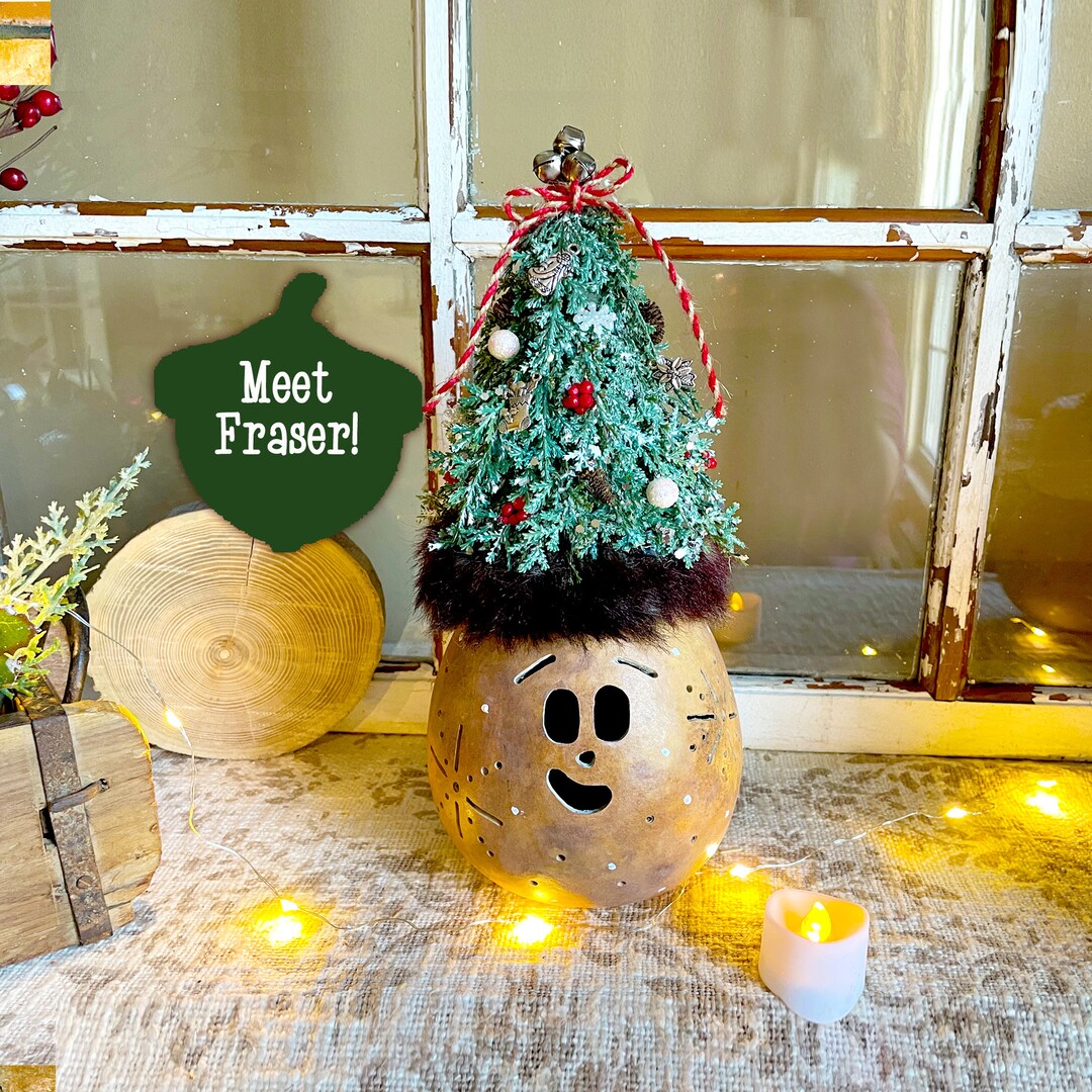 Christmas Gourds, Christmas Elf Decoration, Gourd Art, Table ...