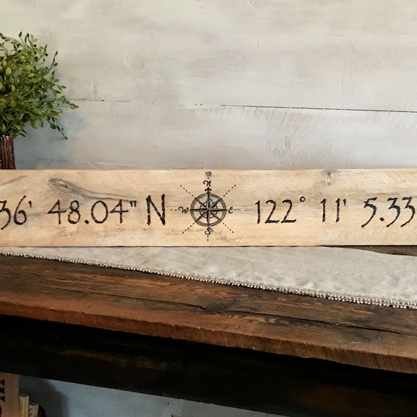 Coordinates Sign - Etsy