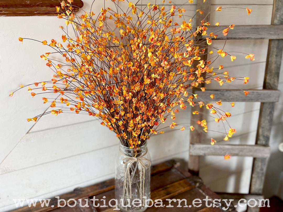 Tall Fall Foliage Stem for Vase, Artificial Leaf Branch, Fall Branch ...