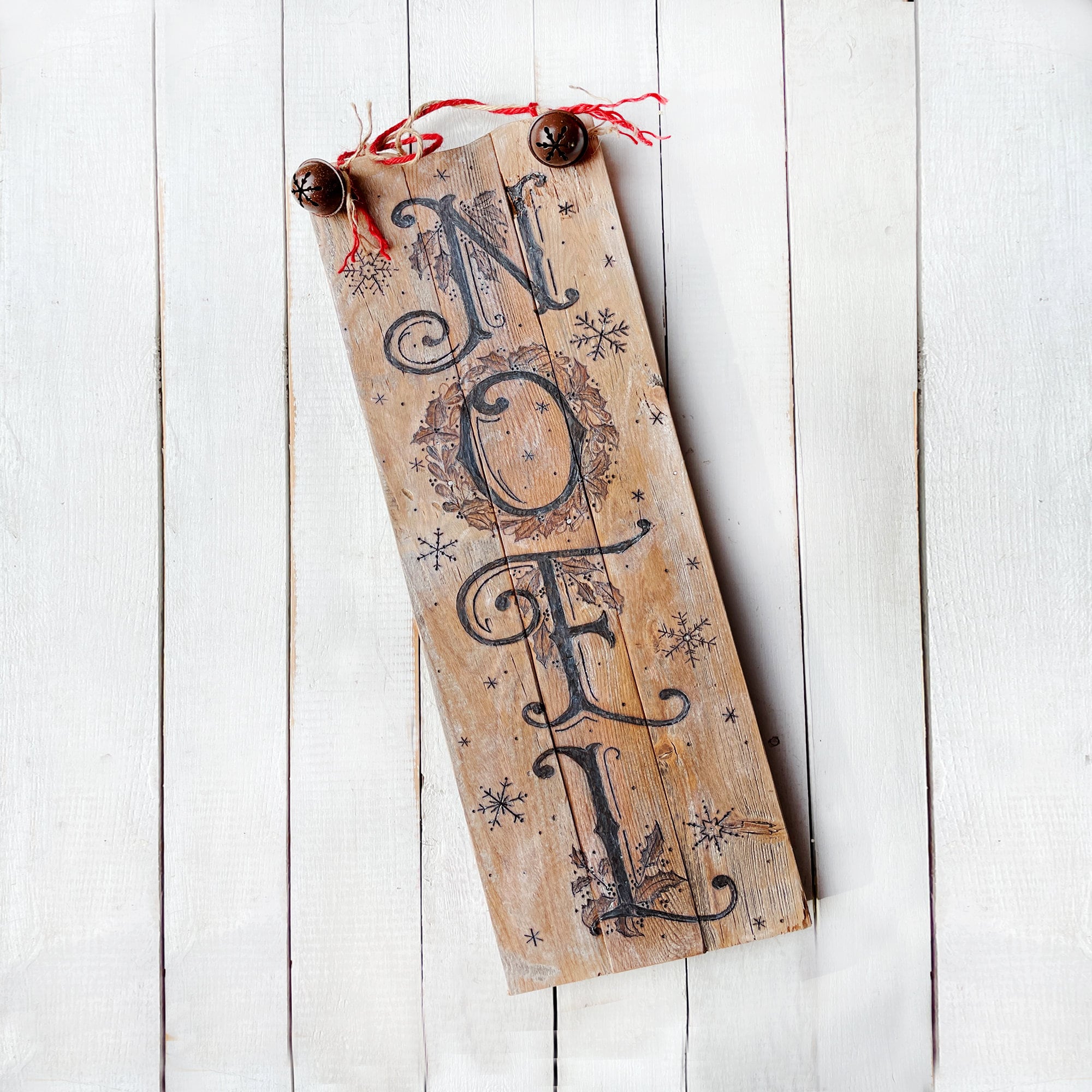Rustic Noel Christmas Sign, Handmade Reclaimed Wood Holiday Decor ...