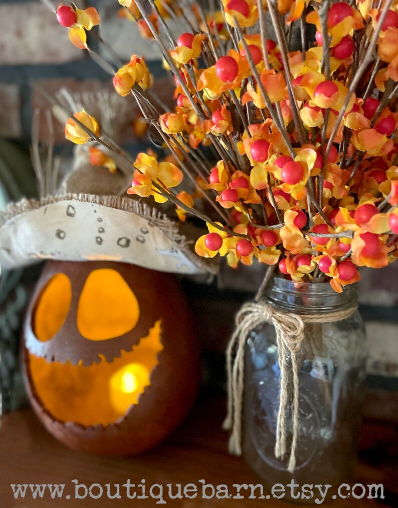 Artificial Bittersweet Branch Fall Foliage Spray Decorative - Etsy