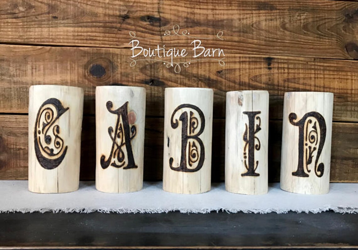 Handmade Decorative Letters for Table Cabin Letters on Wood - Etsy