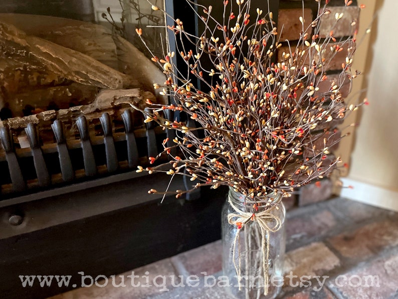 Fall Berry Stems for Vase Pip Berry Branch Decor Rustic - Etsy