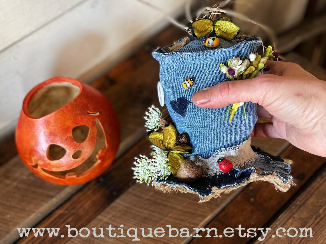 Carved Gourd Fall Gourd Gourd With Light Woodland Decor | Etsy