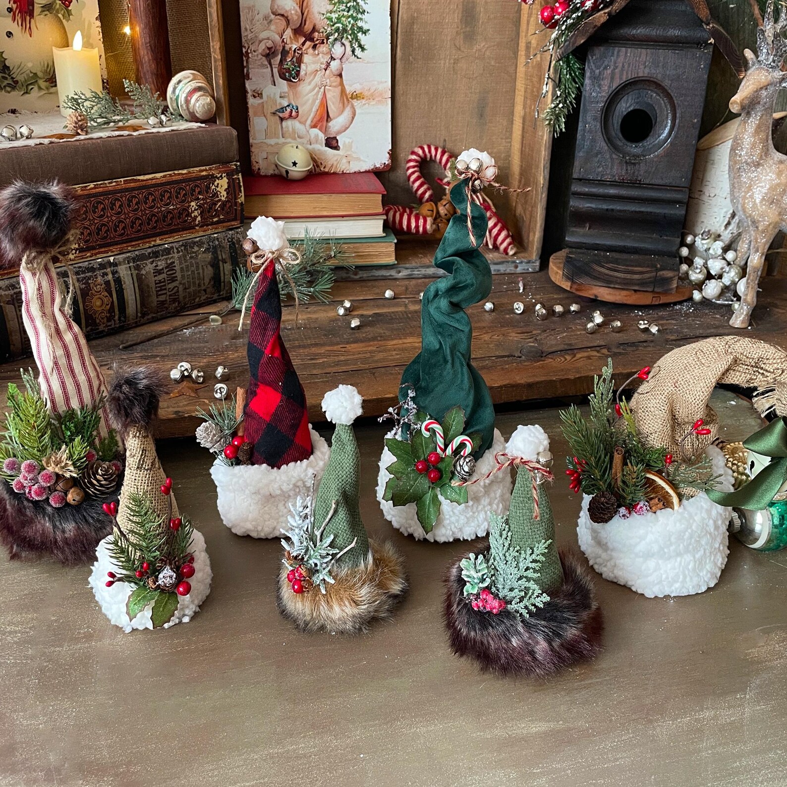 Christmas Elf Decoration With Candle, Unique Christmas Elf Gourd, Table ...