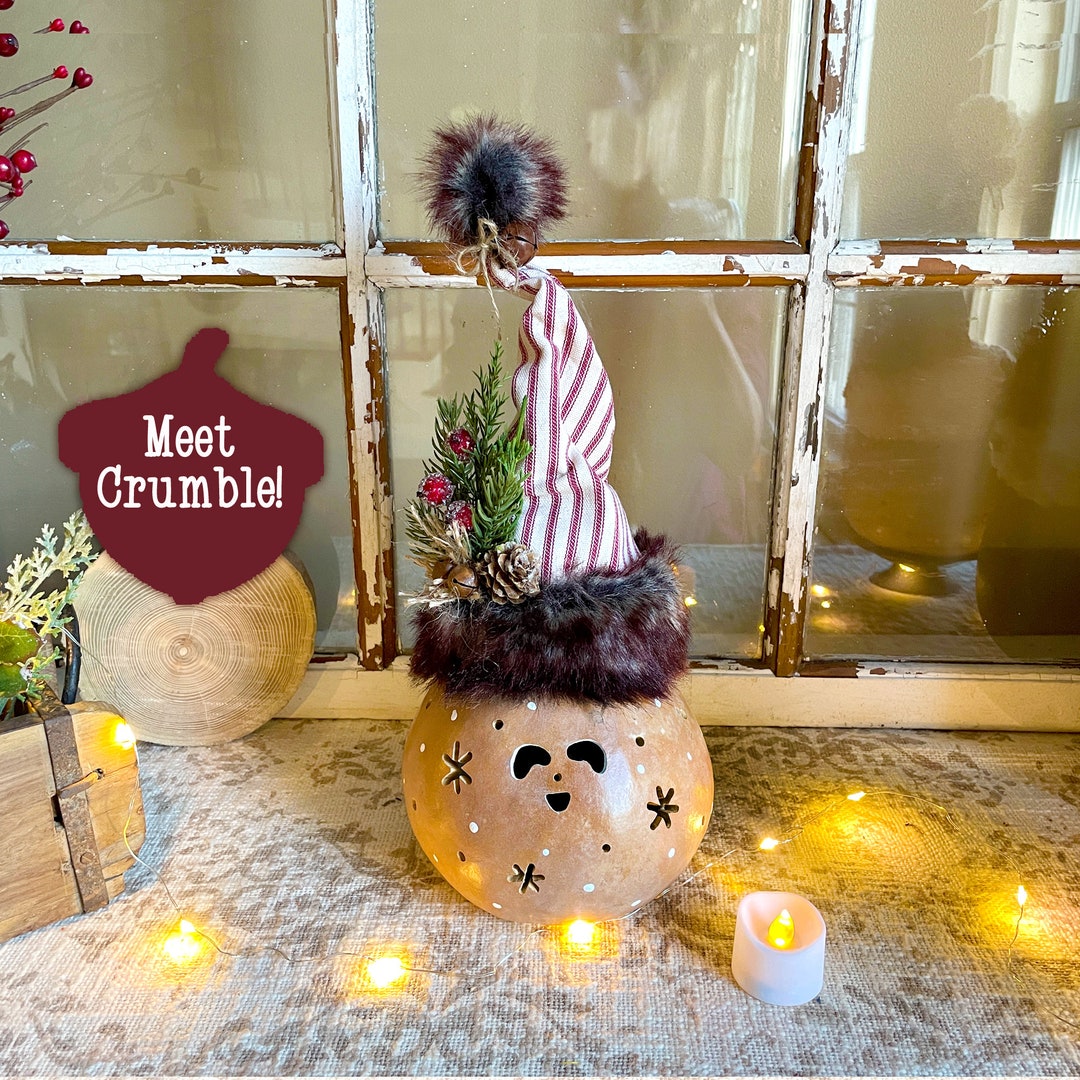Christmas Gourds, Christmas Elf Decoration, Gourd Art, Table ...