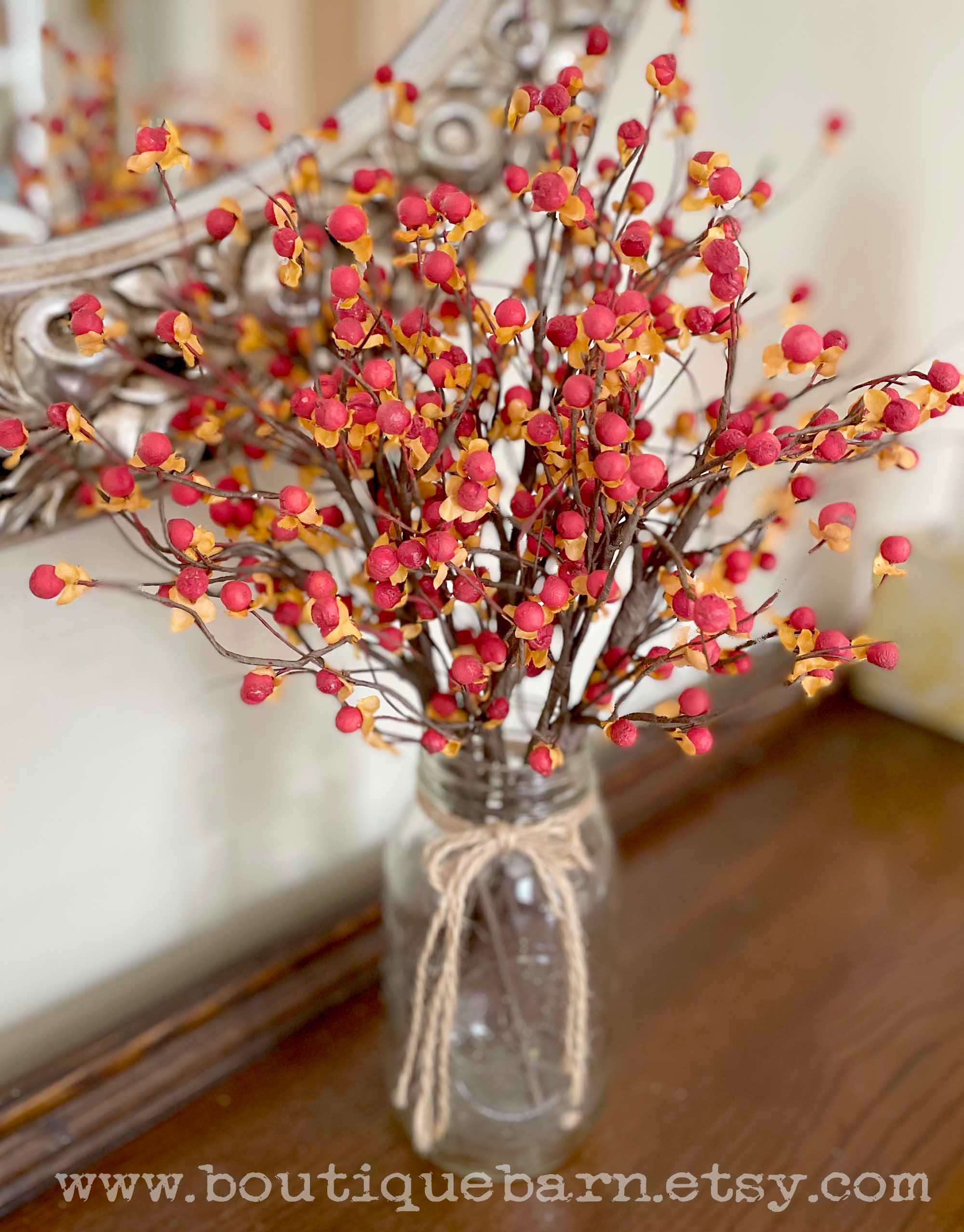 Fall Flowers Bittersweet Branch Fall Berry Flower - Etsy