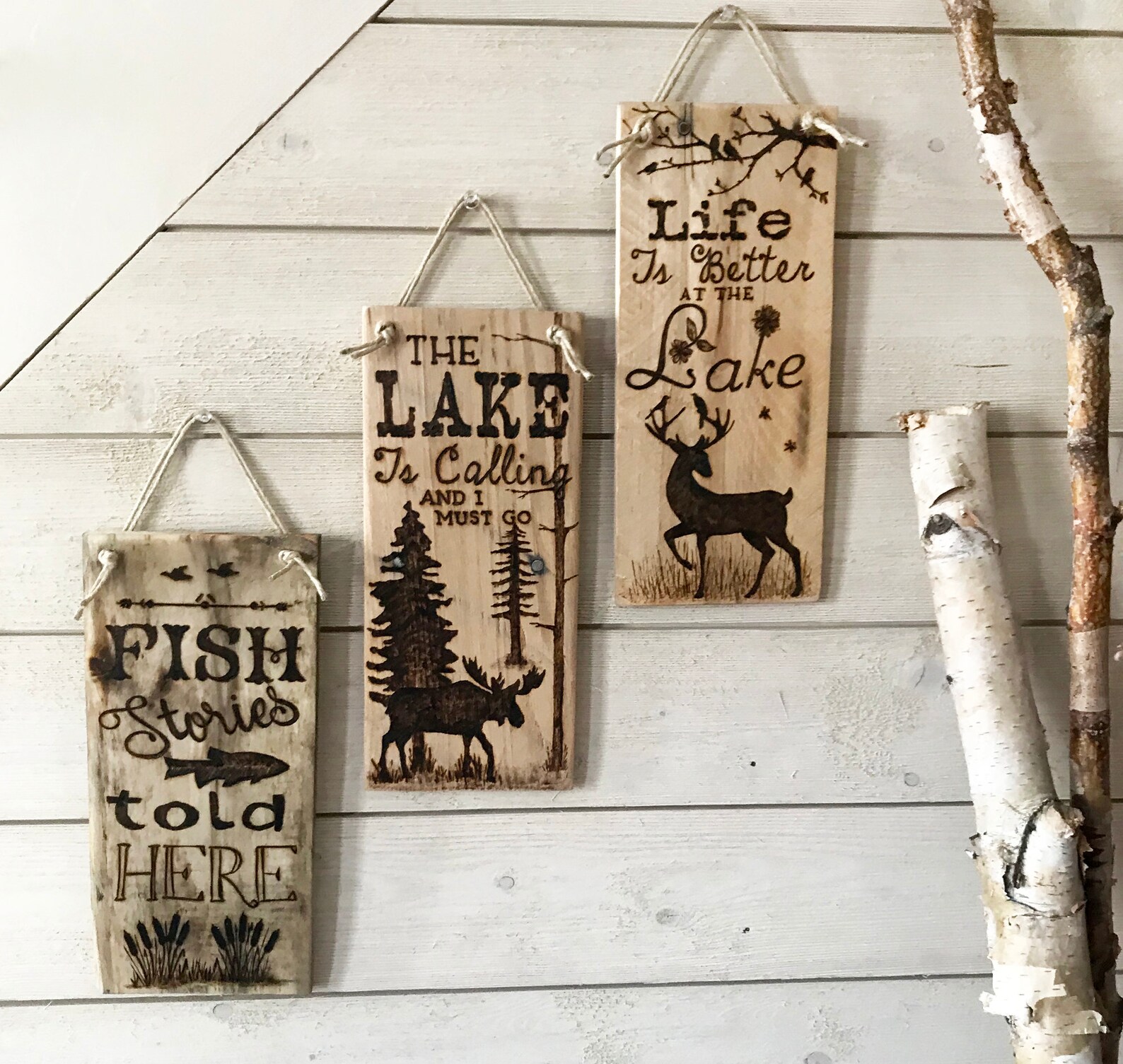 Handmade Wood Fishing Sign With the Words Fish Stories Told - Etsy