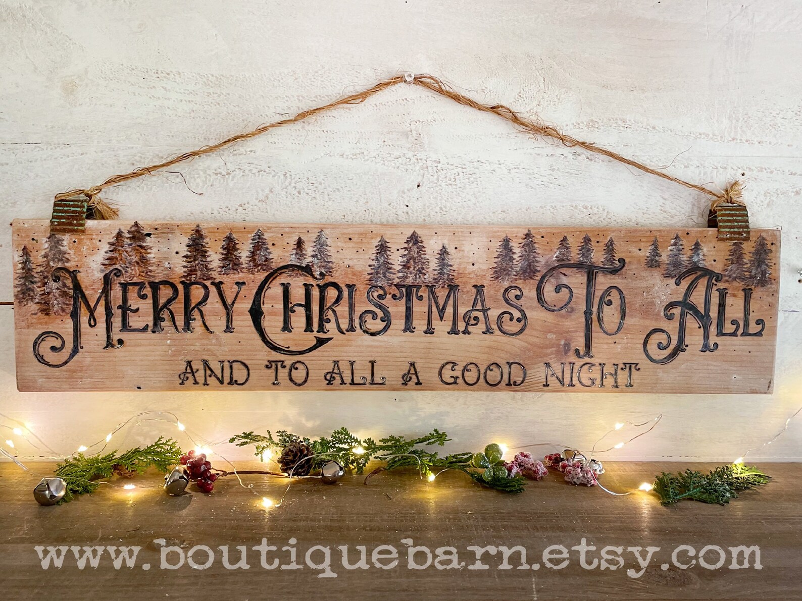 Handmade Merry Christmas Sign Rustic Christmas Decor Winter - Etsy