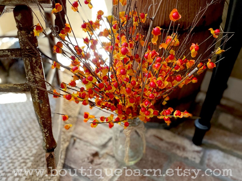 Artificial Bittersweet Branch Fall Foliage Spray Decorative - Etsy