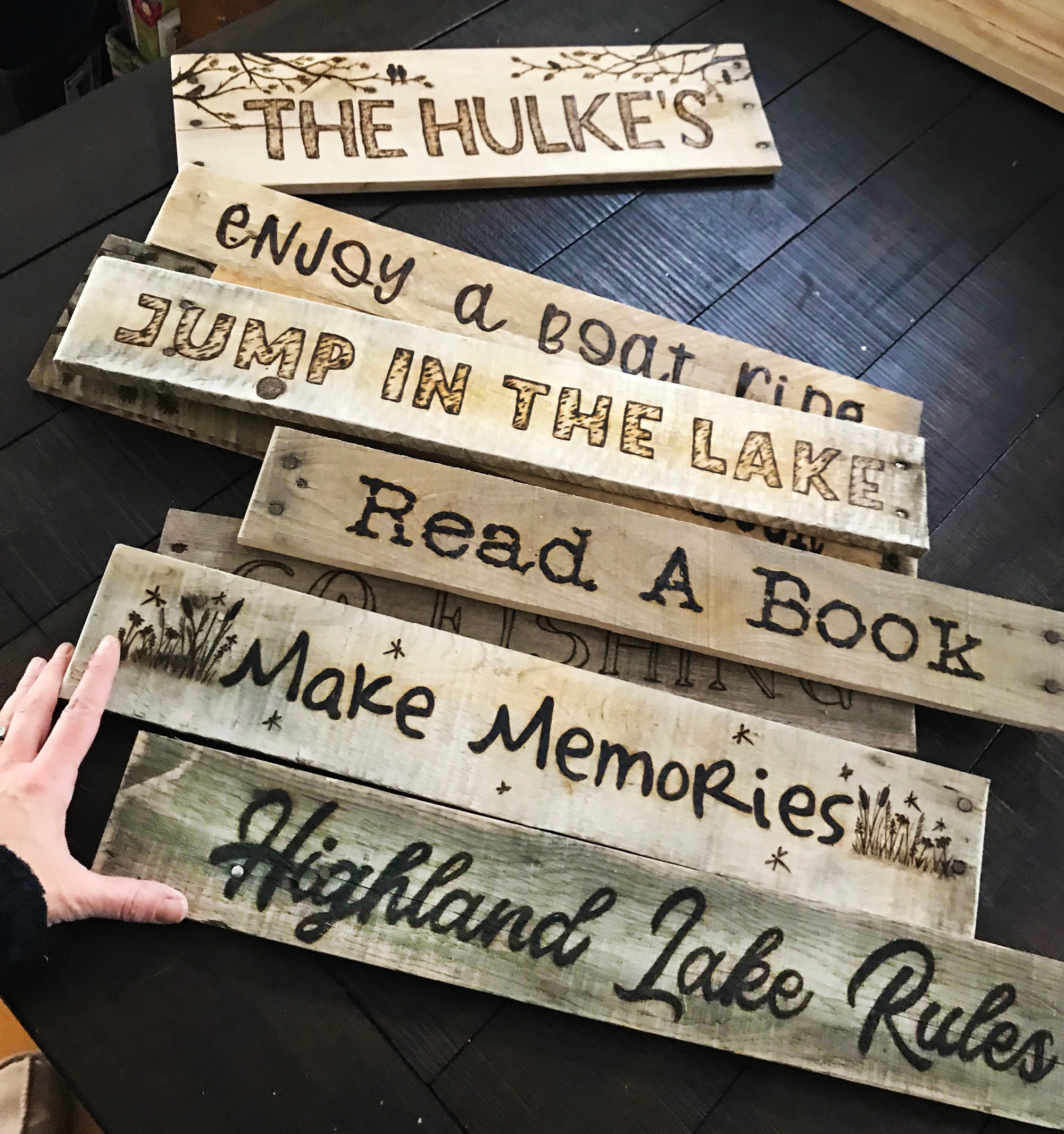 Personalized Lake Home Wall Decor, Big Wall Hanging, Lake House Art ...
