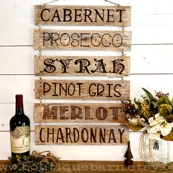 Wooden Wine Sign - Etsy
