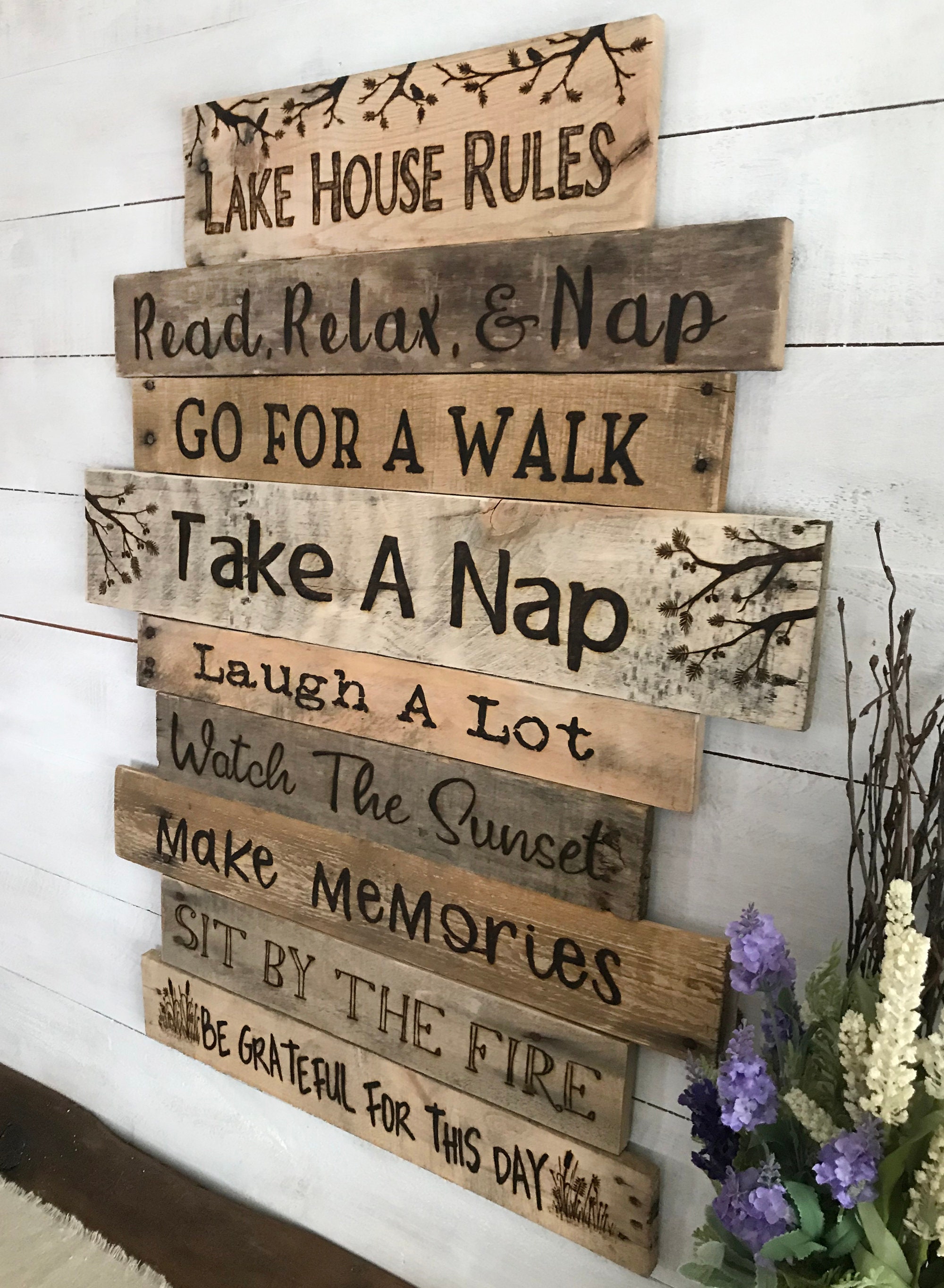 Lake House Rules Sign