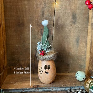 Christmas Elf Decoration With Candle, Unique Christmas Elf Gourd, Table ...