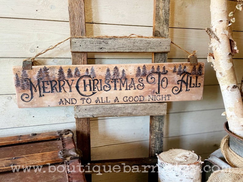 Handmade Merry Christmas Sign Rustic Christmas Decor Winter - Etsy
